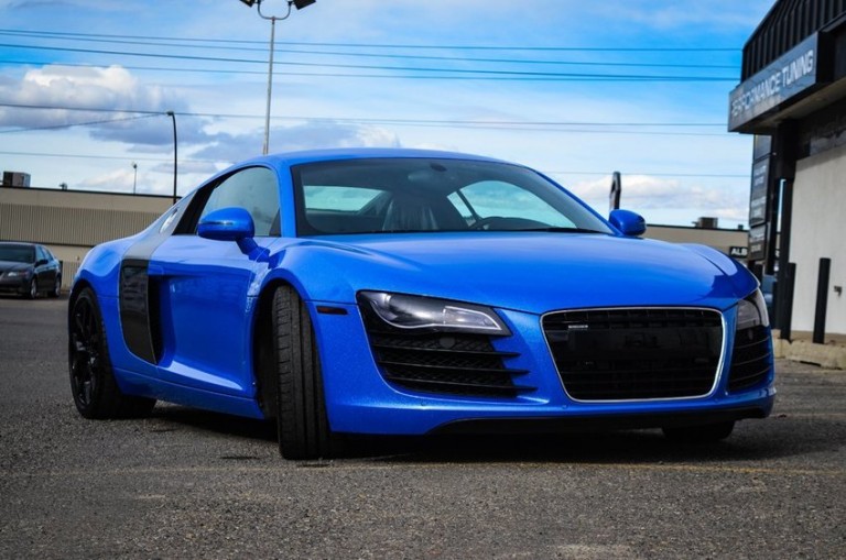 Shimmer Blue Wrapped Audi R8 is a Real Stunner - GTspirit - Adrenaline F1